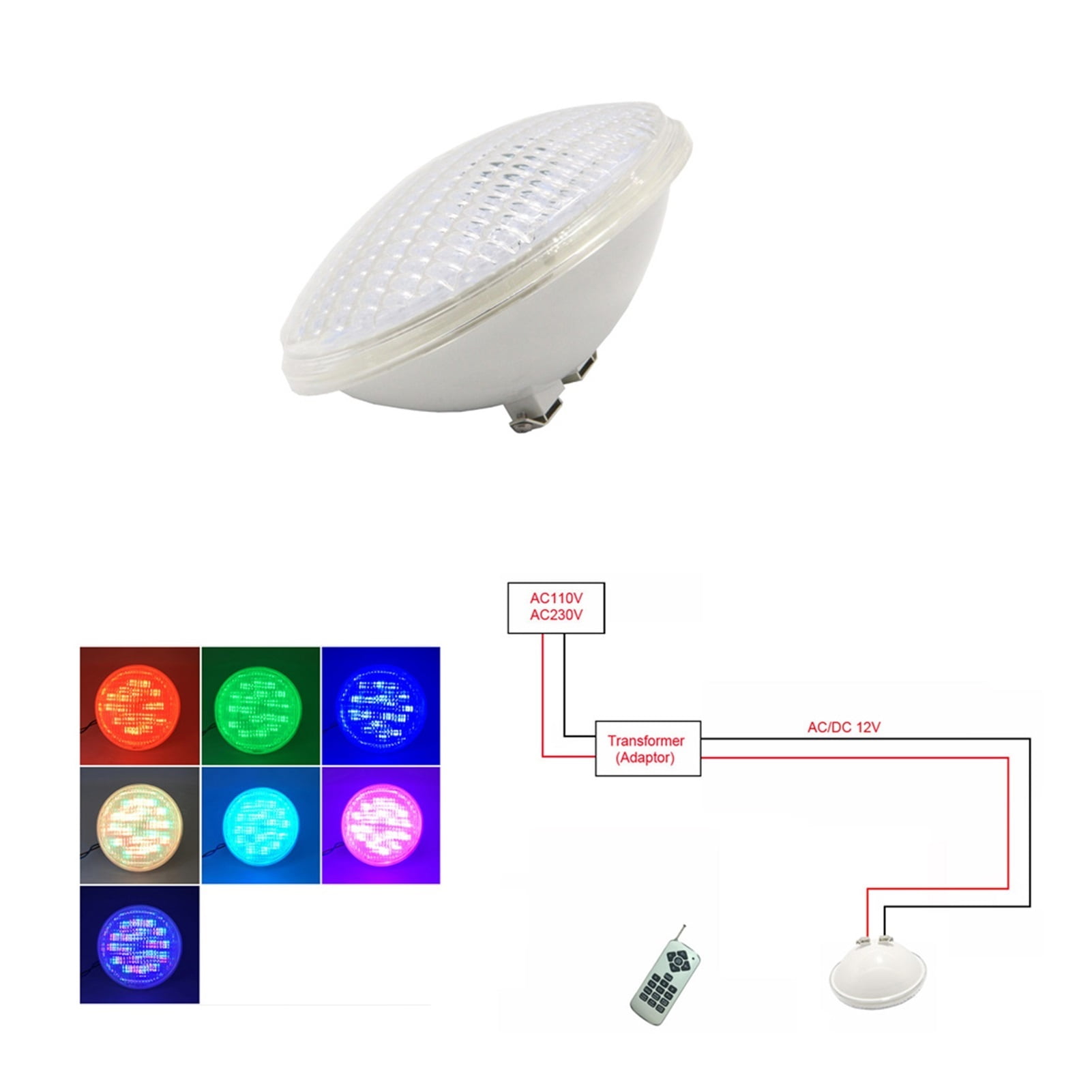 Pool Light RGB Underwater PAR56 Pool Headlight 12V Piscina Pond ...