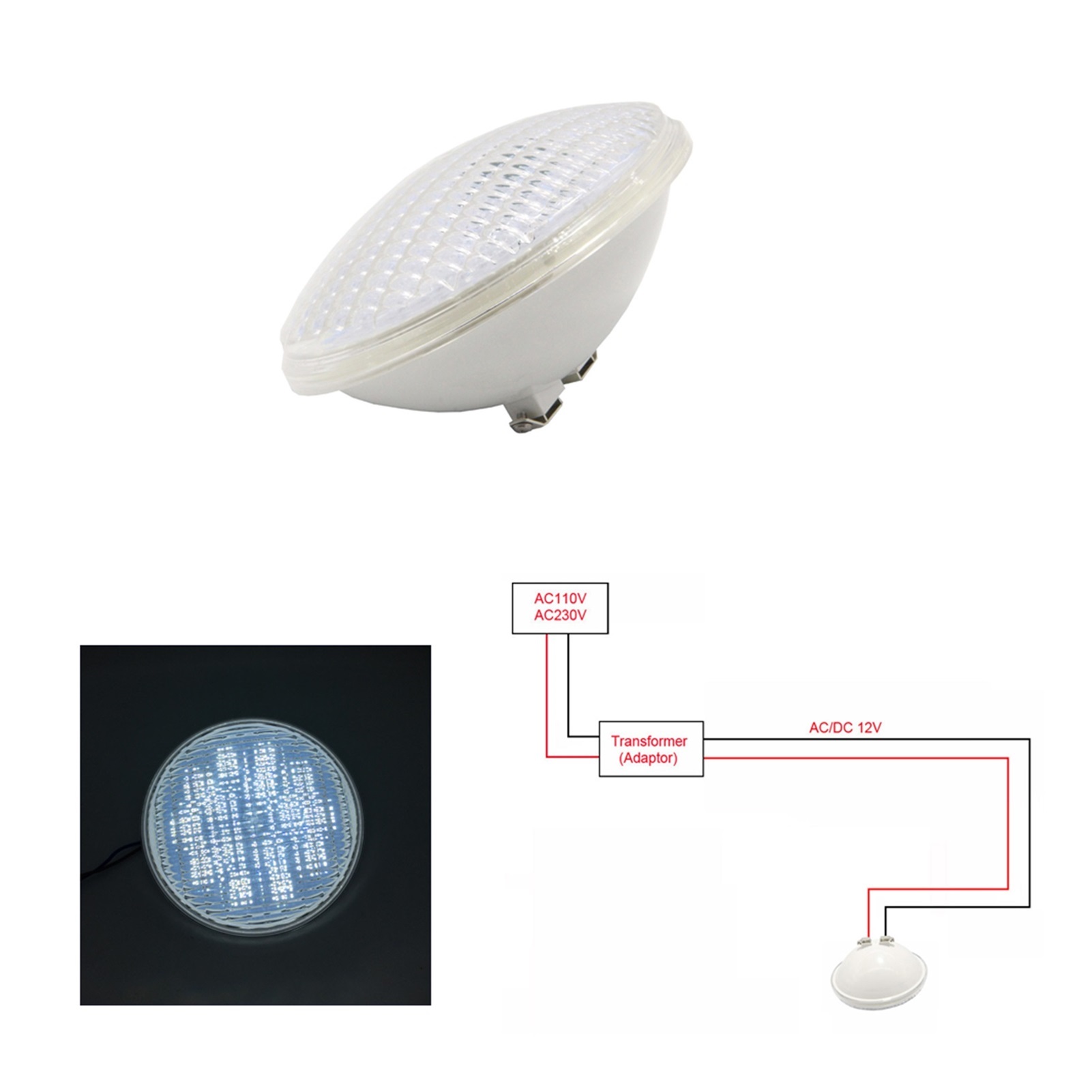 Pool Light RGB Underwater PAR56 Pool Headlight 12V Piscina Pond ...