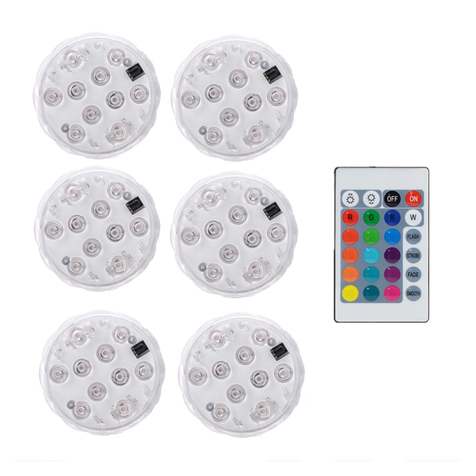 Pool Lights 10 Led Remote Controlled RGB Submersible Light Underwater Night Lamp Outdoor Garden ...