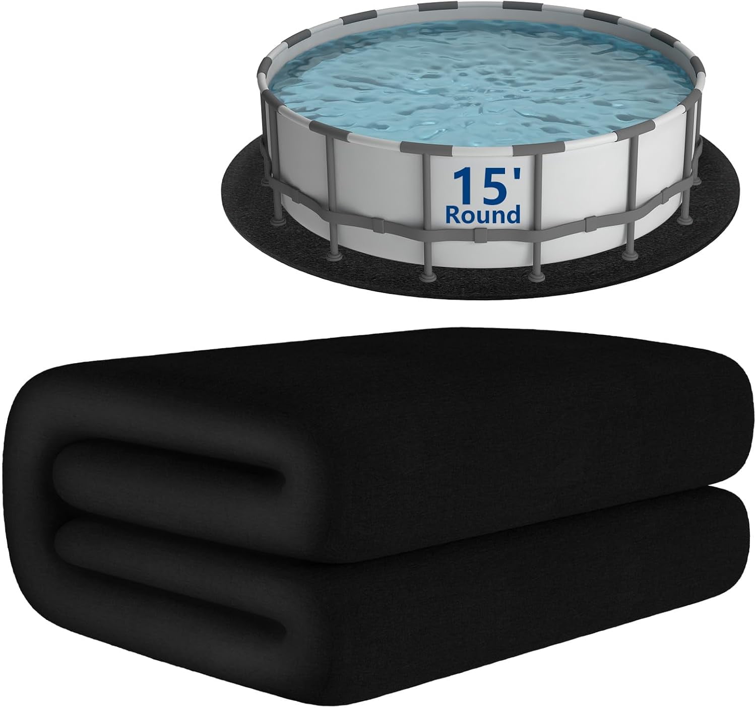 Pool Liner Pad for Above Ground Round Pool, 12 Ft Seamless Swimming ...