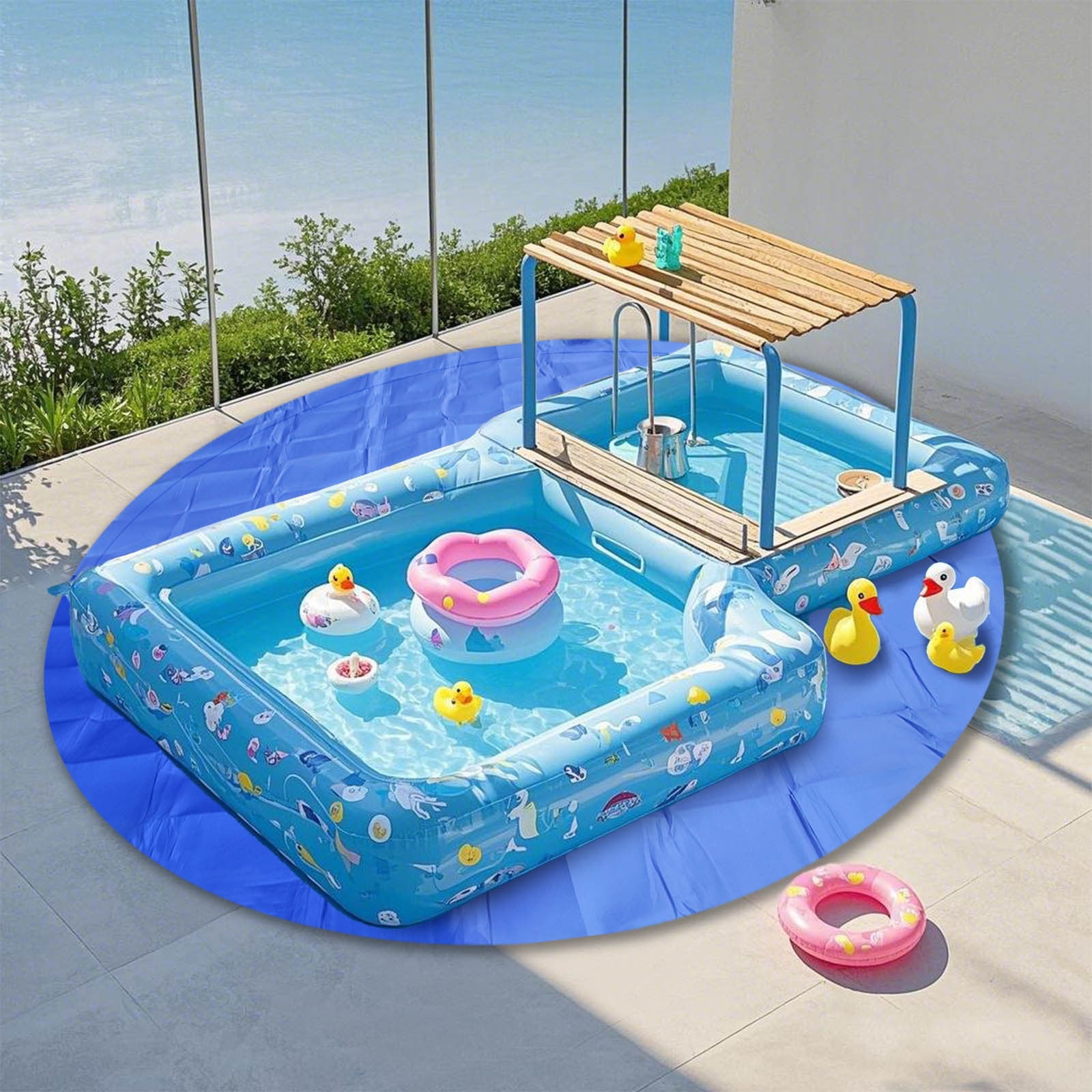 Pool Liner Round Pool Tarp 8ft To 14ft Heavy Duty Under Floor Puncture ...