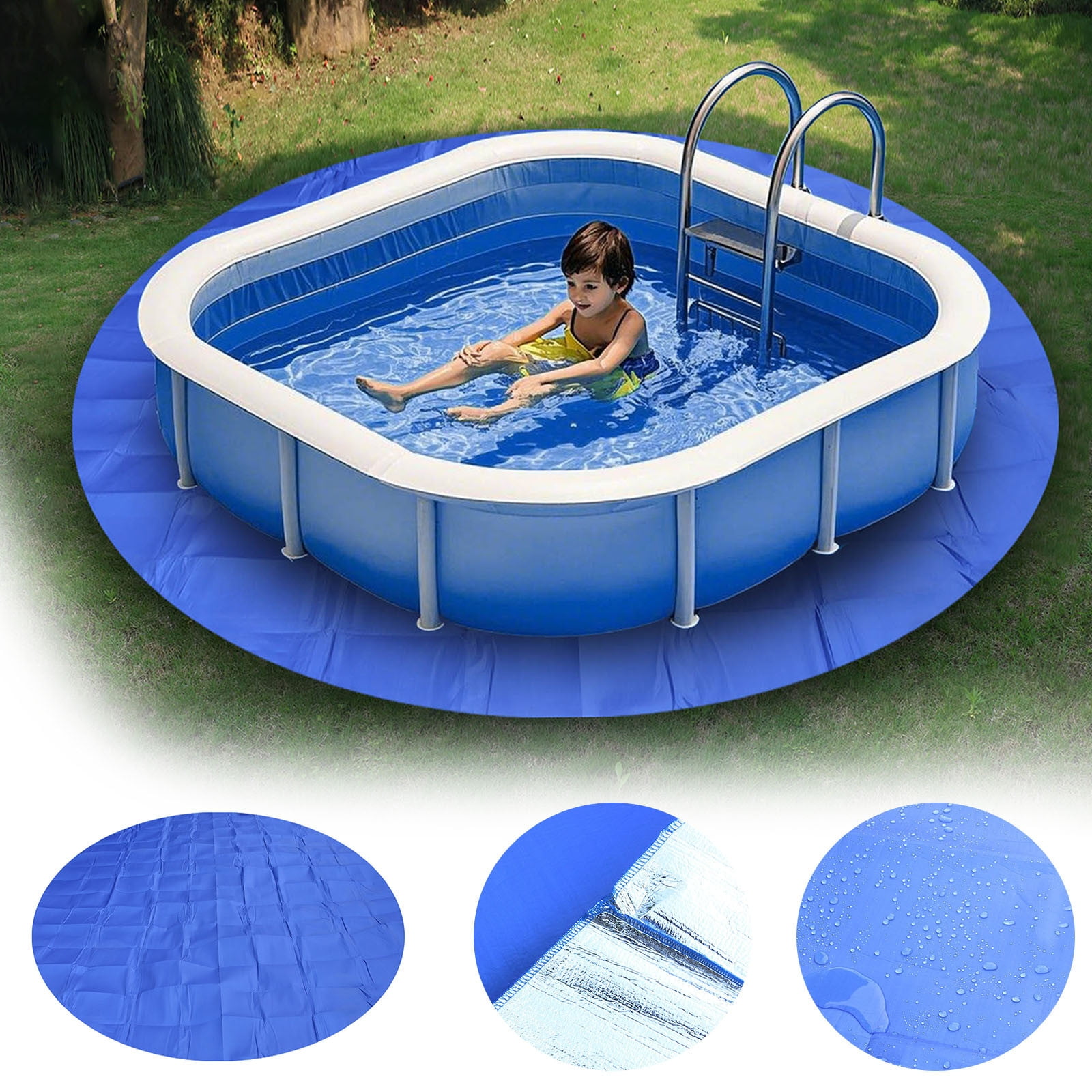 Pool Liner, Round Pool Tarp,Heavy Duty Under Floor, Puncture-Resistant ...