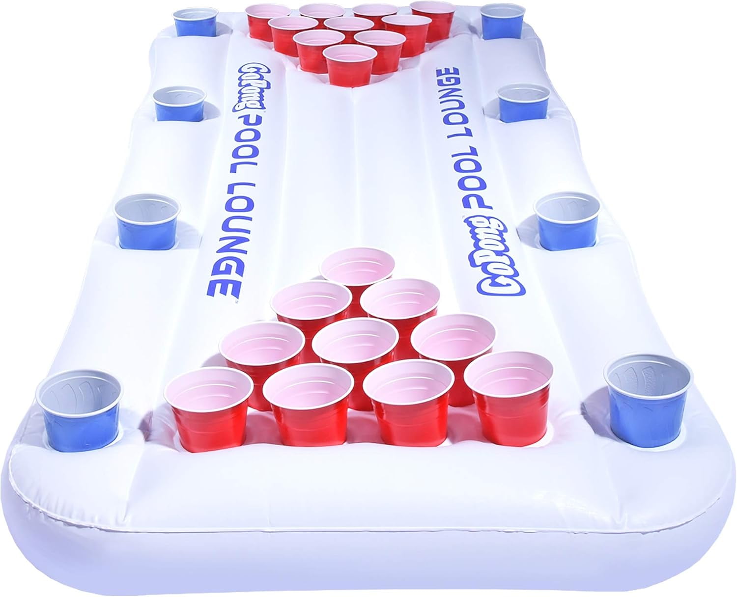 Pool Lounge Beer Pong Inflatable with Social Floating, White - Walmart.com