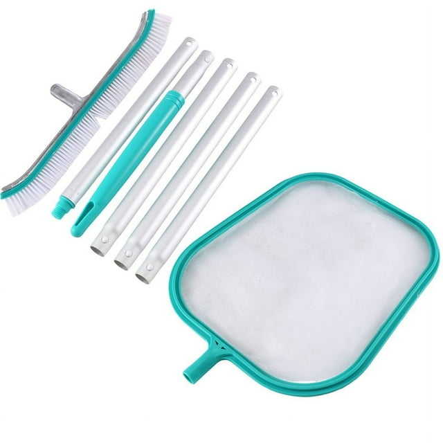 Pool Maintenance Kit with Leaf Skimmer Net,Telescopic Pole-18In Scrub ...