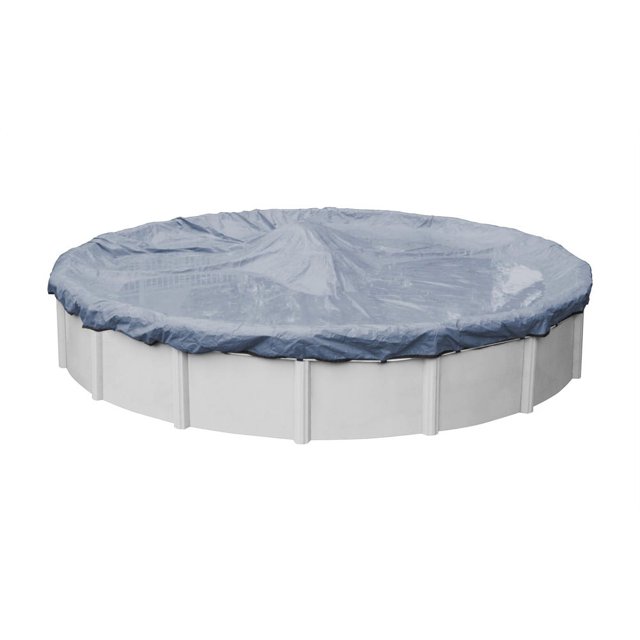 Pool Mate 15 Year Extra Heavy-Duty Slate Blue Round Winter Pool Cover ...
