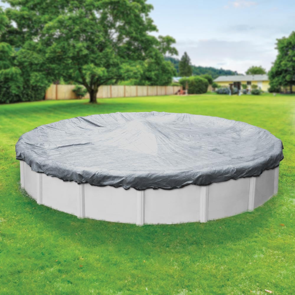 Pool Mate 15 Year Extra-Large Mesh Platinum Silver Round Winter Pool ...