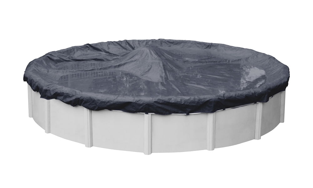 Pool Mate 8 Year Classic Navy Blue Round Winter Pool Cover, 18 ft. Pool ...