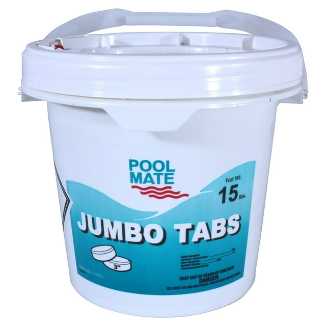 Pool Mate Chlorinating Tablets: 3 Inch Jumbo Tabs with UV Protection & Stabilizer - Walmart.com
