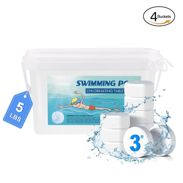 Pool Mate Chlorinating Tablets: 3 Inch Jumbo Tabs with UV Protection ...