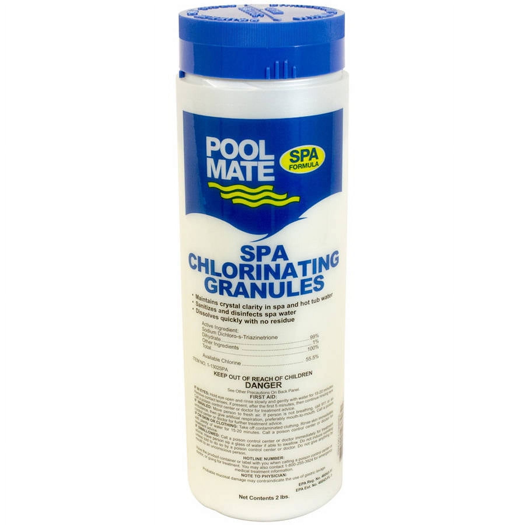 Pool Mate Spa and Hot Tub Chlorinating Granules, 2-Pounds - Walmart.com