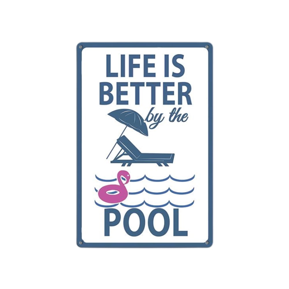 Pool Metal Sign Pool Rules Sign Patio And Pool Decor Swimming Pool ...
