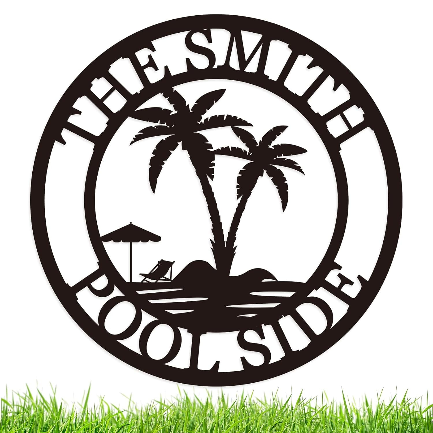 Pool Metal Sign, Poolside Paradise Sign, Backyard Patio Sign ...