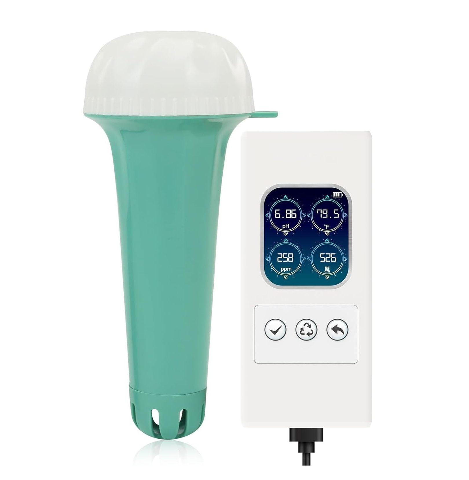 Pool Monitor Floating Wireless Pool Water Testing Smart Pool Device 4 ...