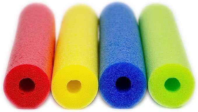 Pool Noodle, 4 Pack of 52 Inch Hollow Foam Pool Swim Noodle, Bright ...