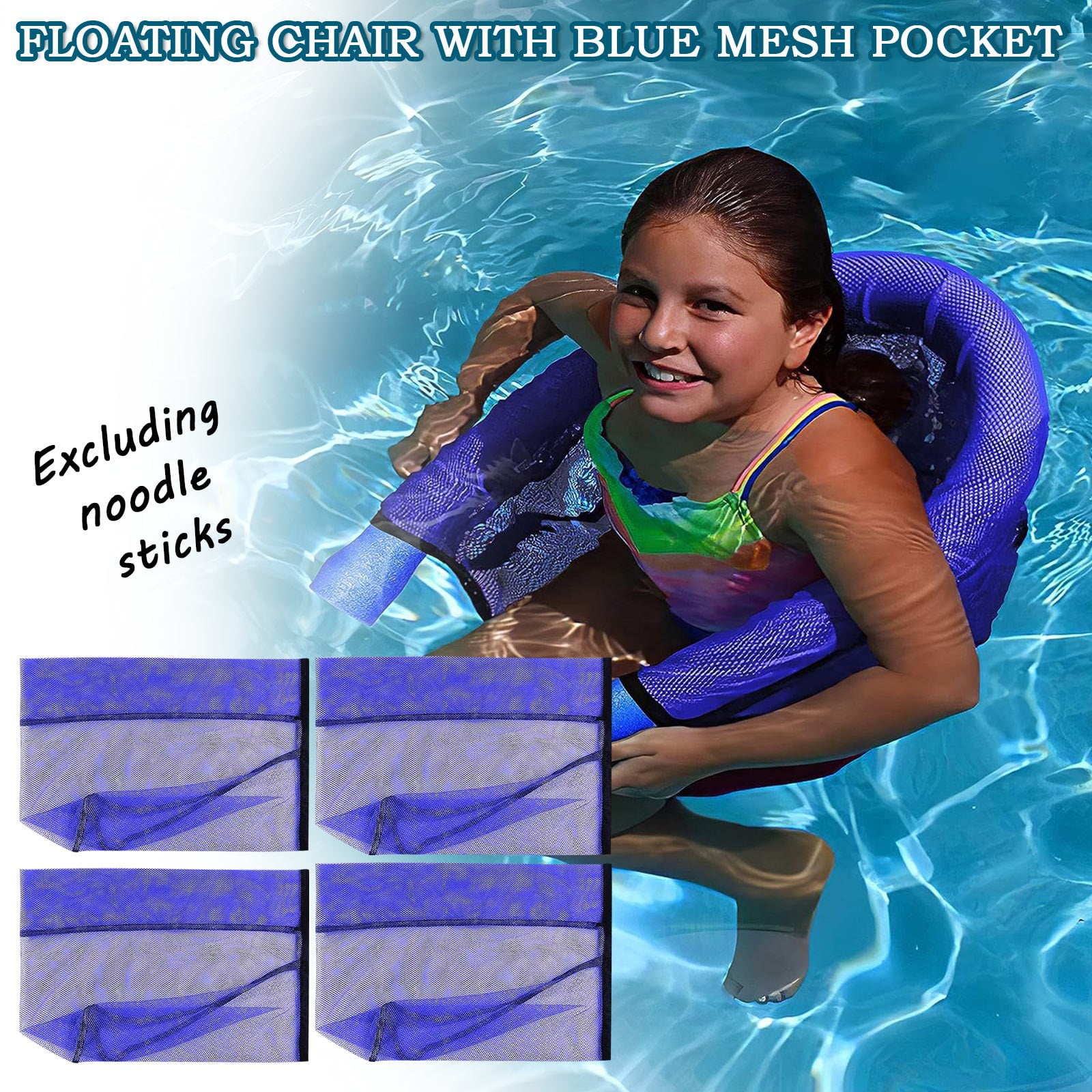 Pool Noodle Chair, Lounge Chair Adult with Plant Pattern,Floating Water ...