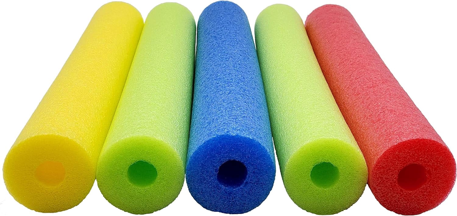 Pool Noodle, FixFind 5 Pack of 52 Inch Hollow Foam Pool Swim Noodle ...