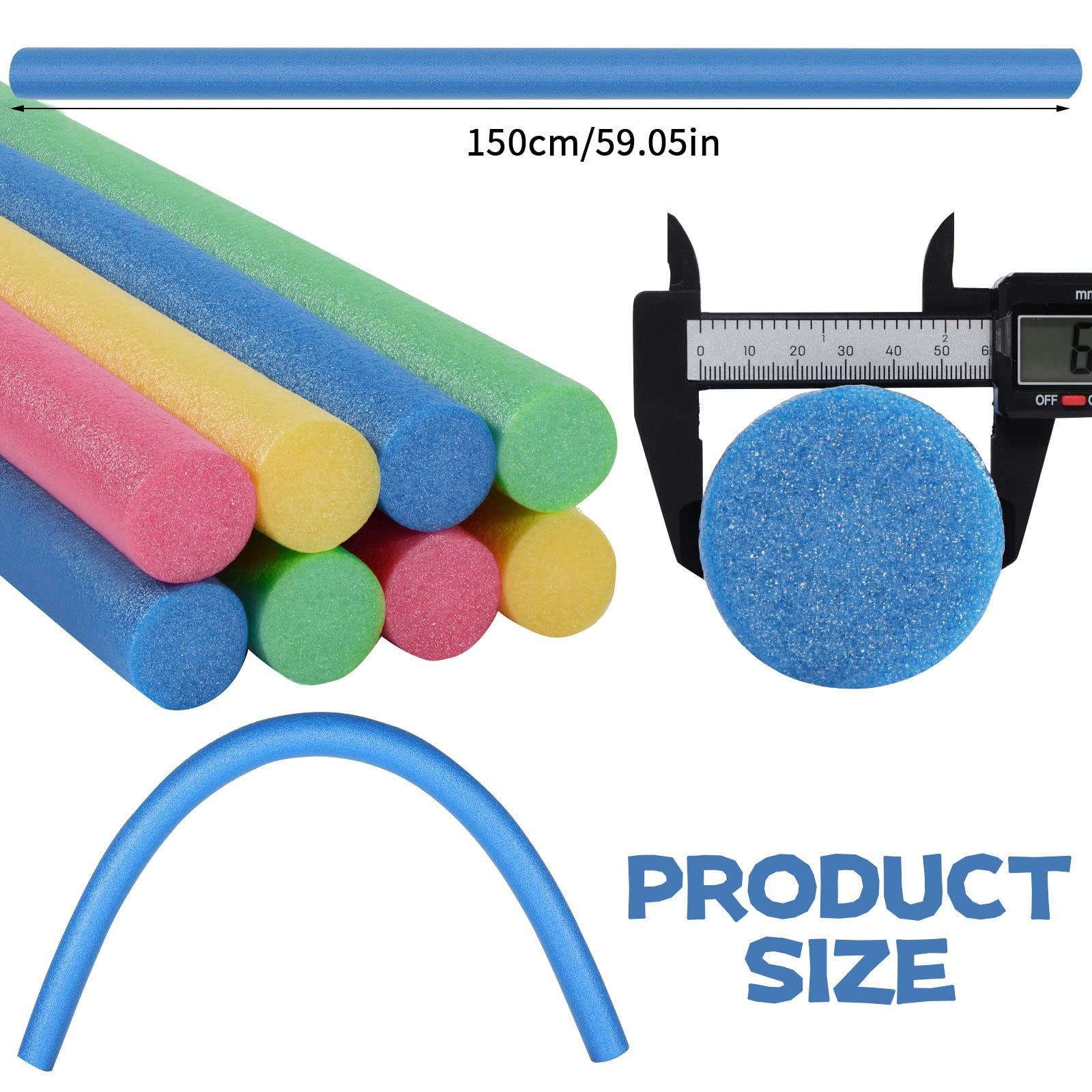 Pool Noodles 59 Inches Pool Noodles Jumbo for Swimming Bright Foam ...