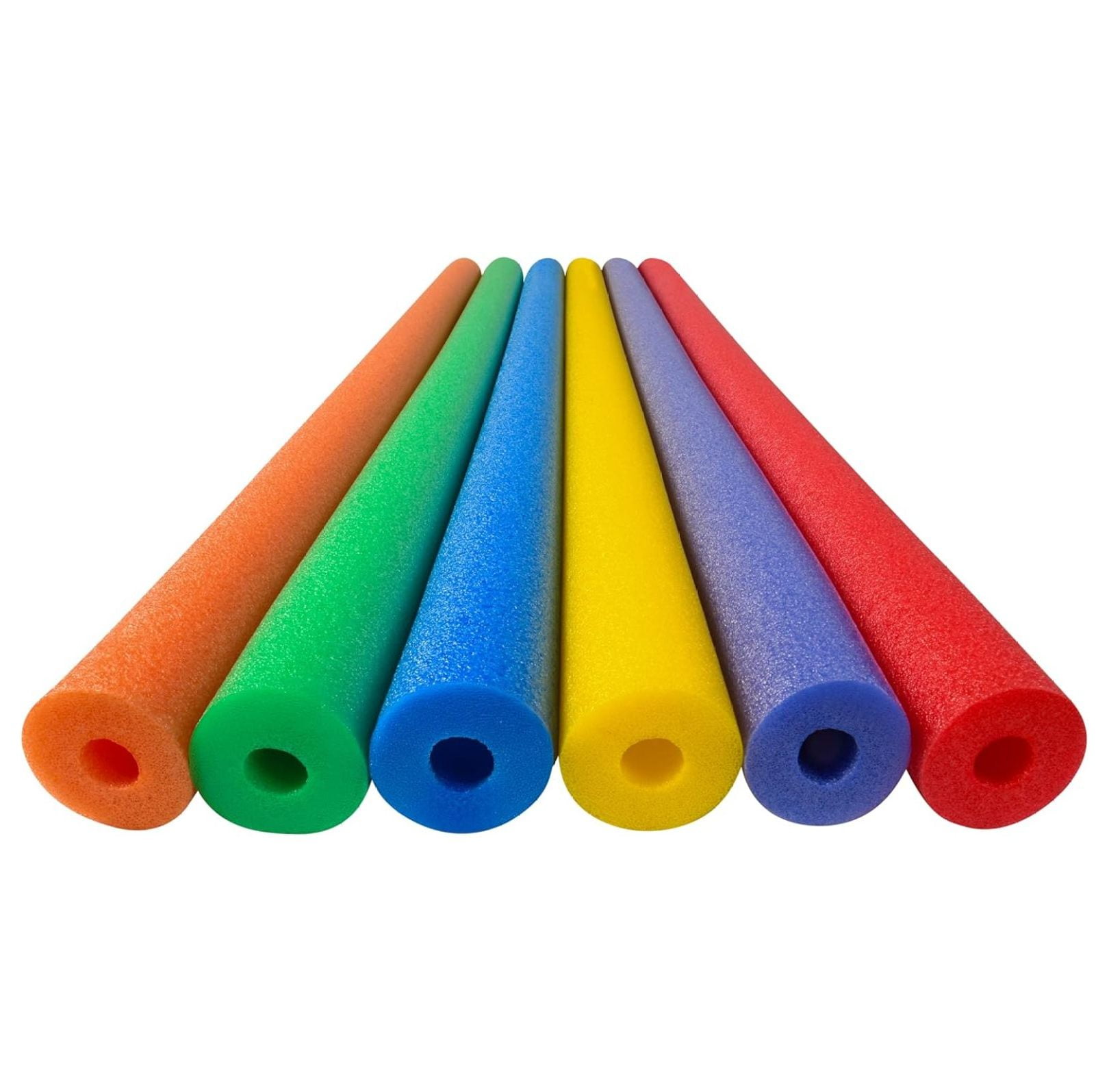 Pool Noodles Foam 6 Pack - Soft Large Foam Noodle Tube, 6 Colors Bulk ...