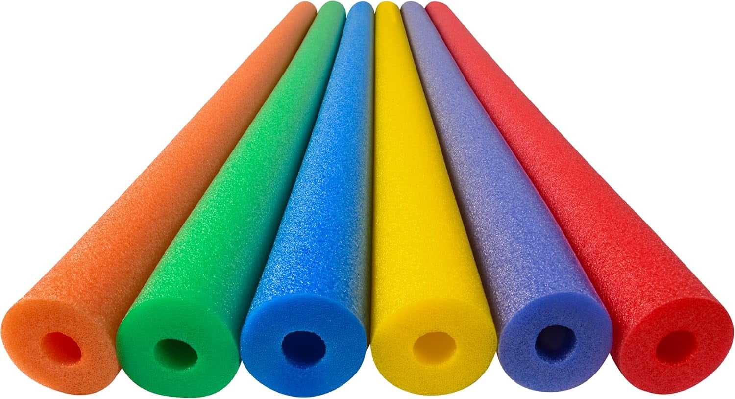 Pool Noodles Foam 6 Pack - Soft Large Rainbow Foam Noodle Tube, 6 ...