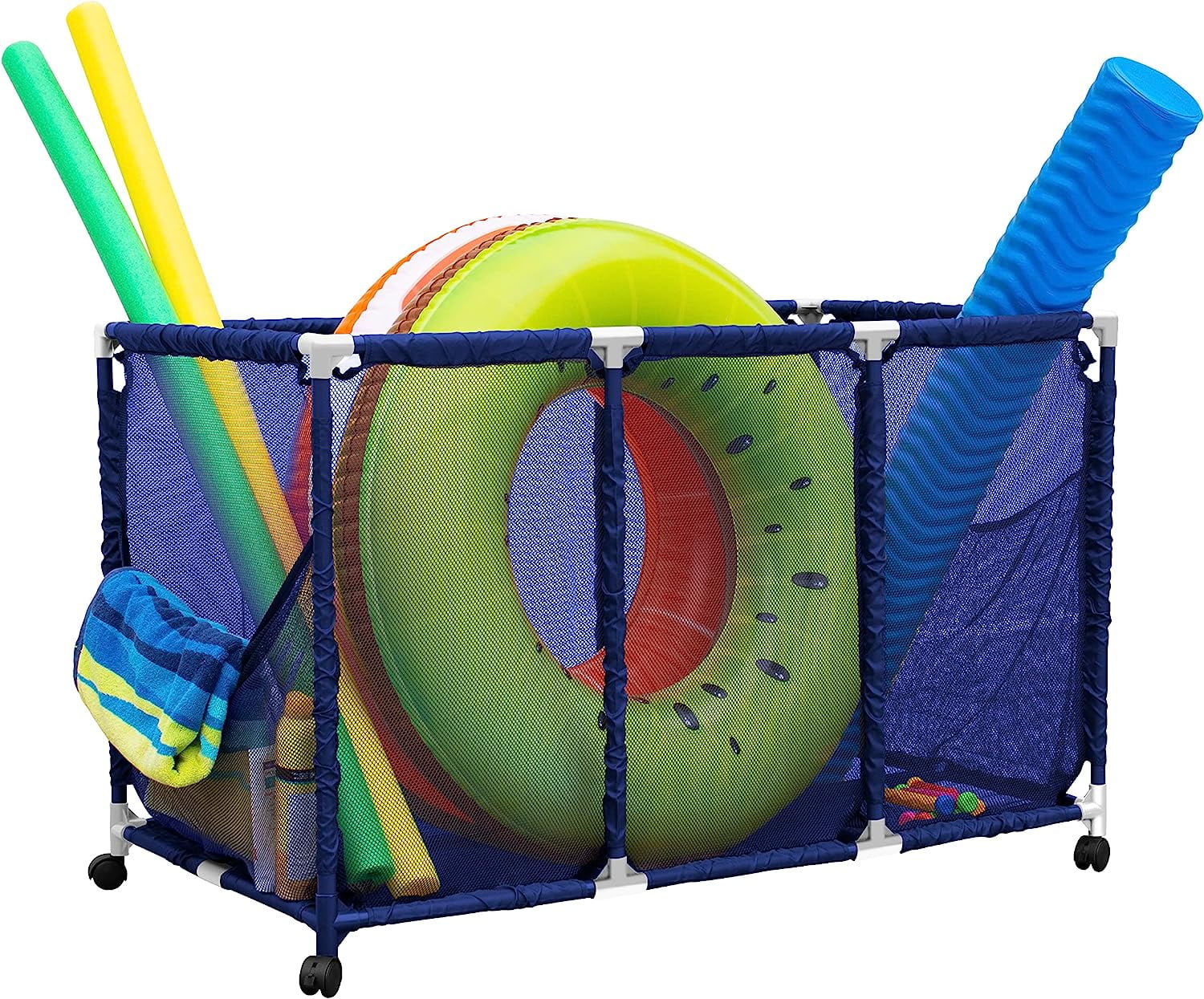 Pool Noodles Holder, Toys, Balls and Floats Equipment Mesh Rolling ...