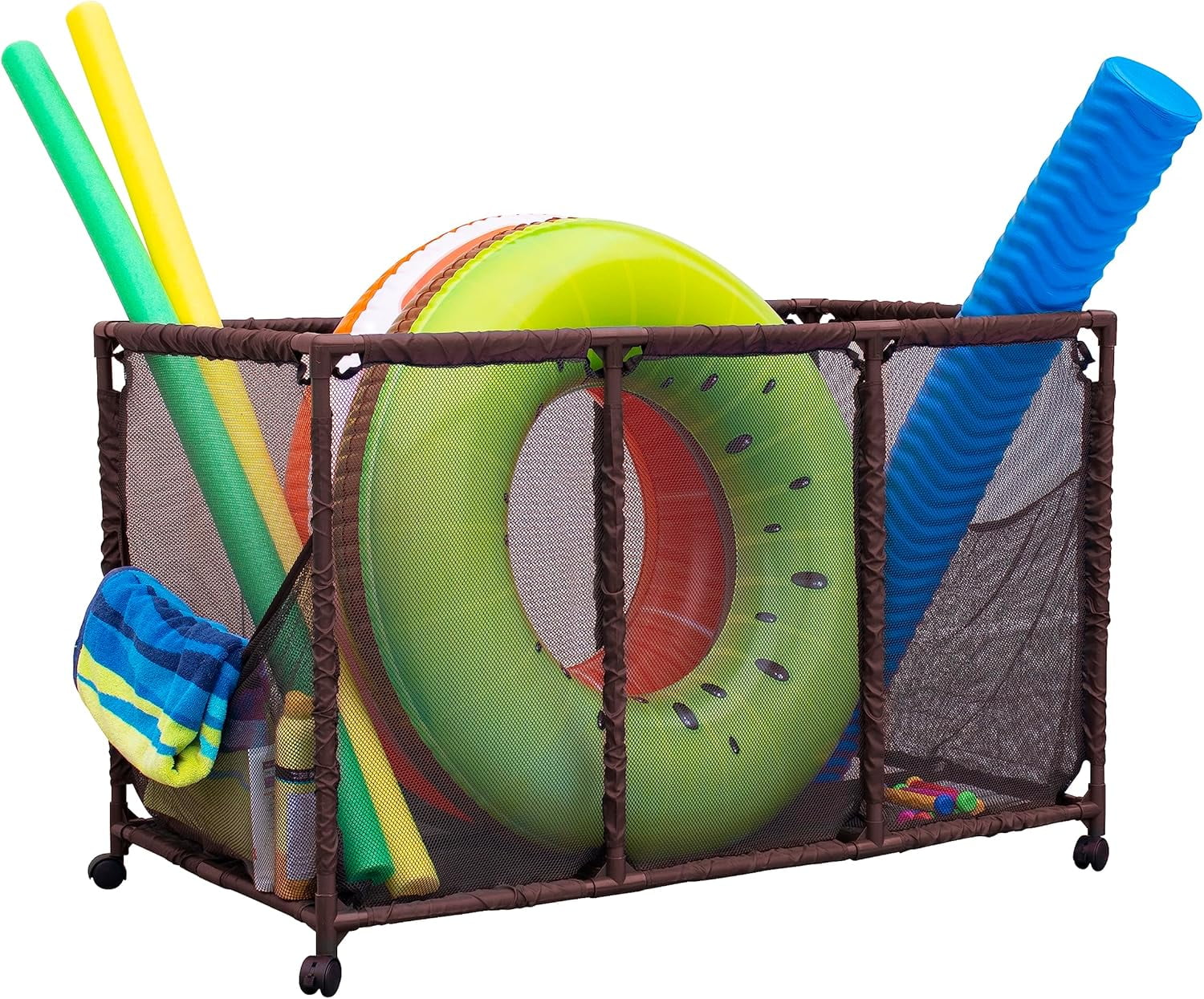 Pool Noodles Holder, Toys, Balls and Floats Equipment Mesh Rolling ...