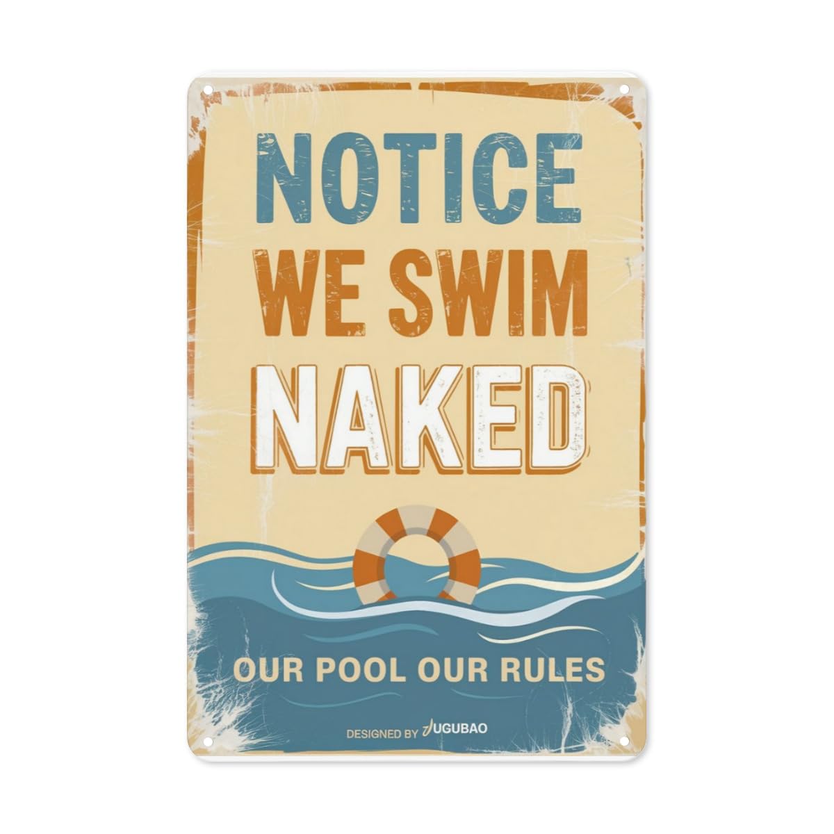 Pool Party Aluminum Sign 8X12IN Retro Metal Wall Art for Backyard Gate ...