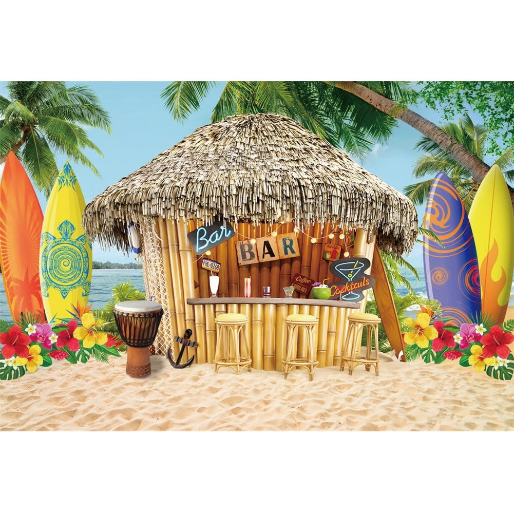 Pool Party Backdrop Summer Beach Balls Kids Birthday Cake Table ...