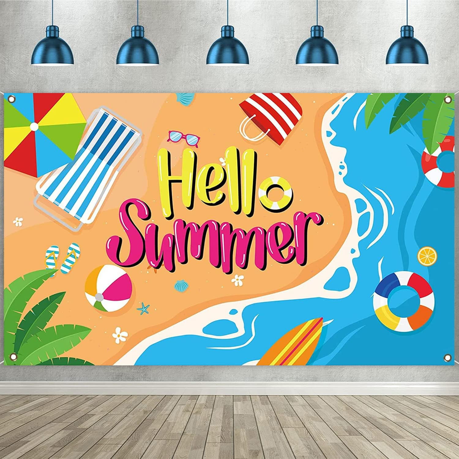 Pool Party Backdrop Summer Beach Theme Party Decorations Supplies Pool ...