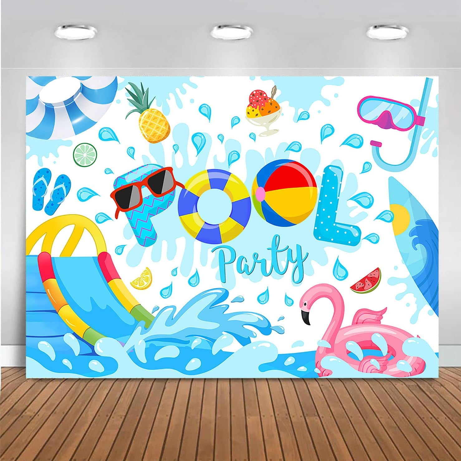 Pool Party Backdrop Summer Pool Party Decorations for Kids Swimming ...