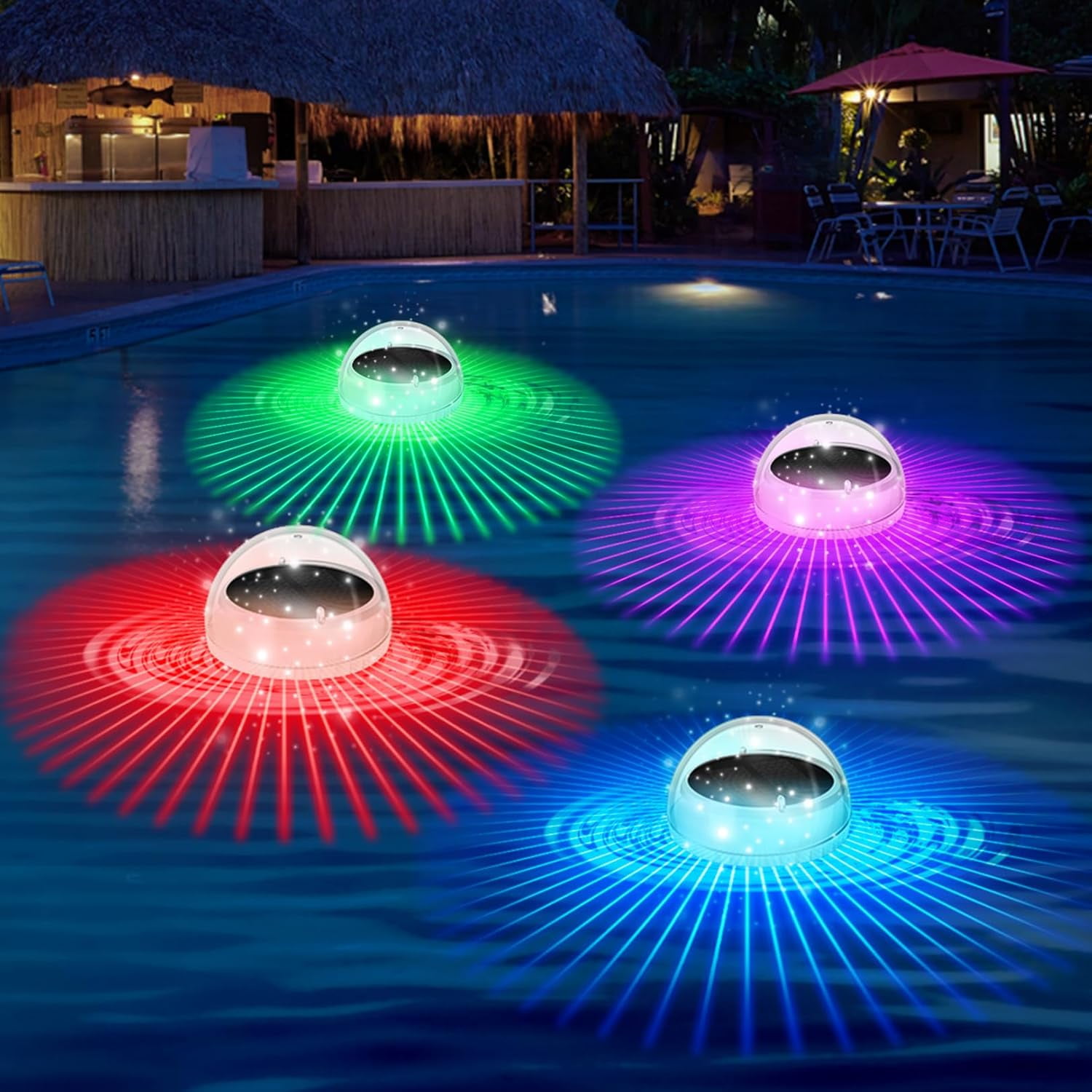 Pool Party Decorations, Seven Color Solar Floating Pool Ball with LED ...