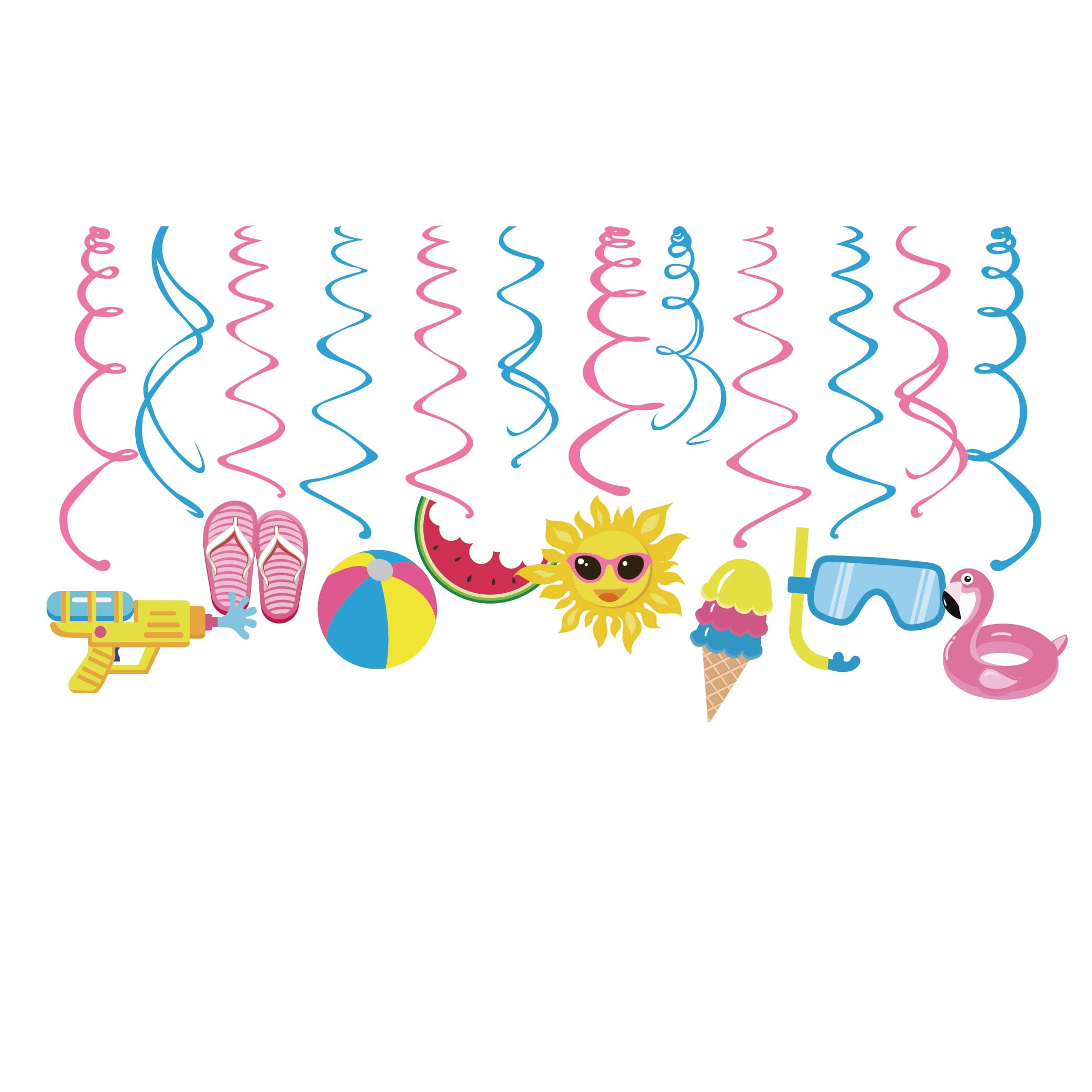 Pool Party Decorations,Summer Decor,Pool STF9 Hanging Swirl Decorations ...