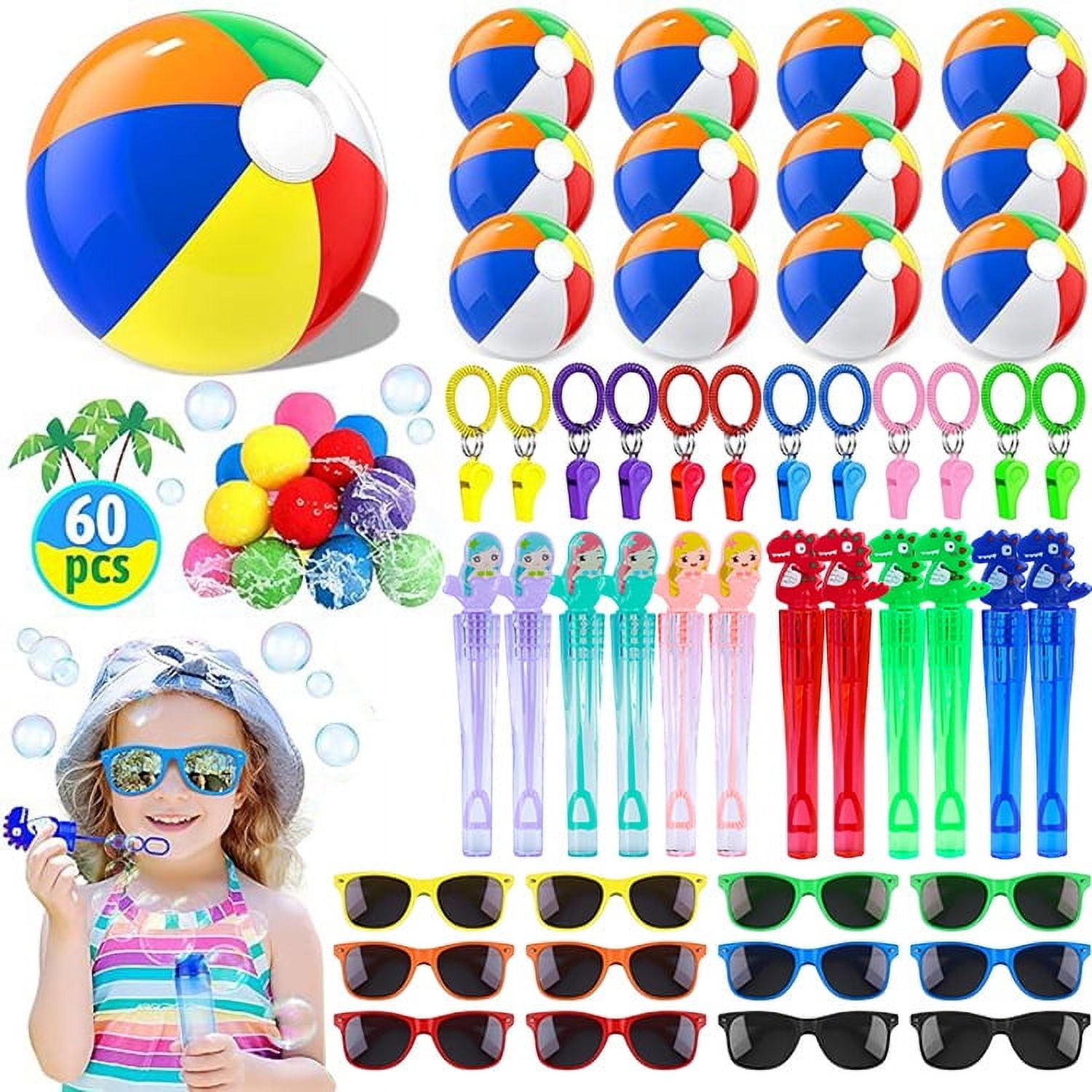 Pool Party Favors Beach Party Favors, 60PCS Summer Toys for Kids Ages 3 ...