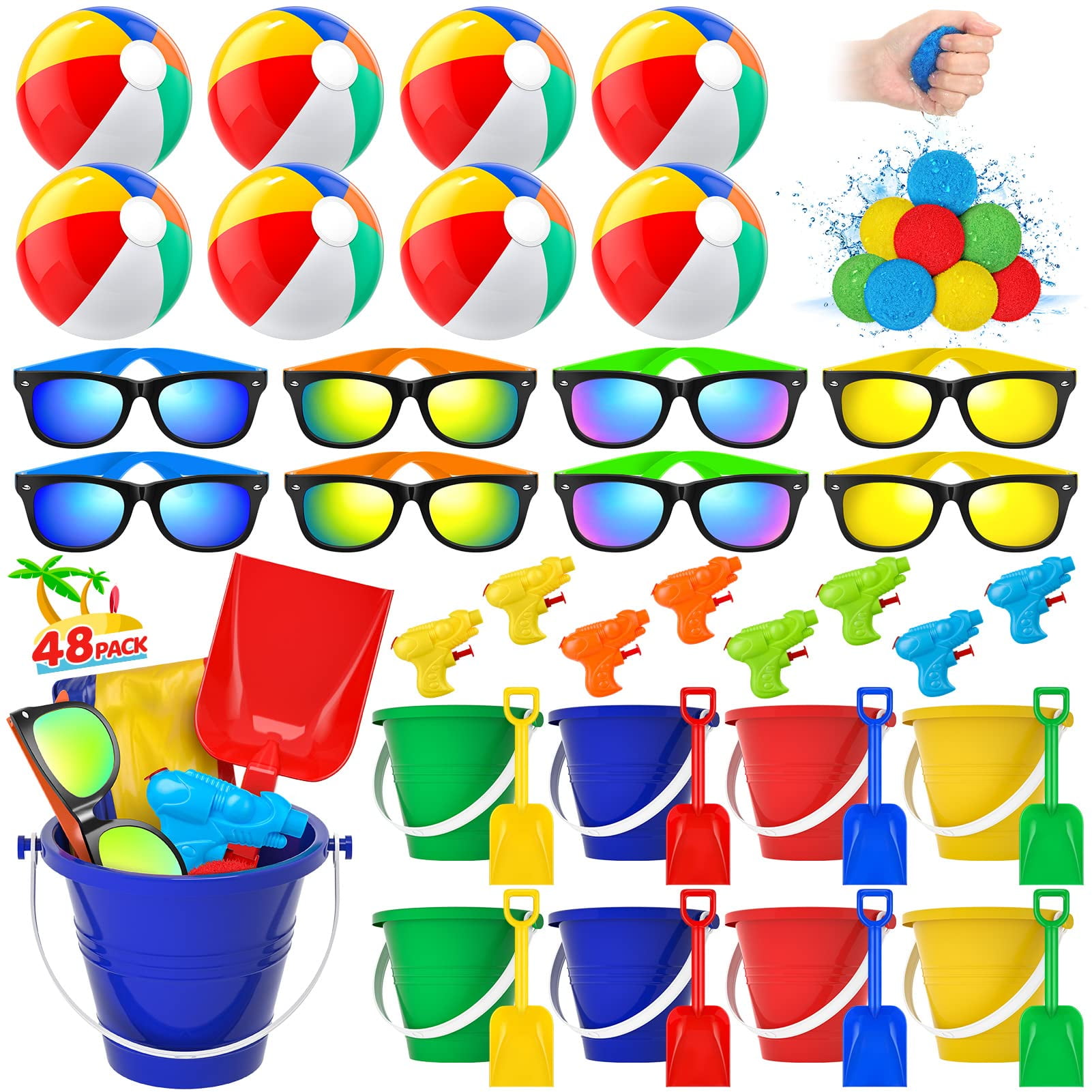 Pool Party Favors Beach Party Favors AIS1 - 48 Pool Toys For Kids Ages ...