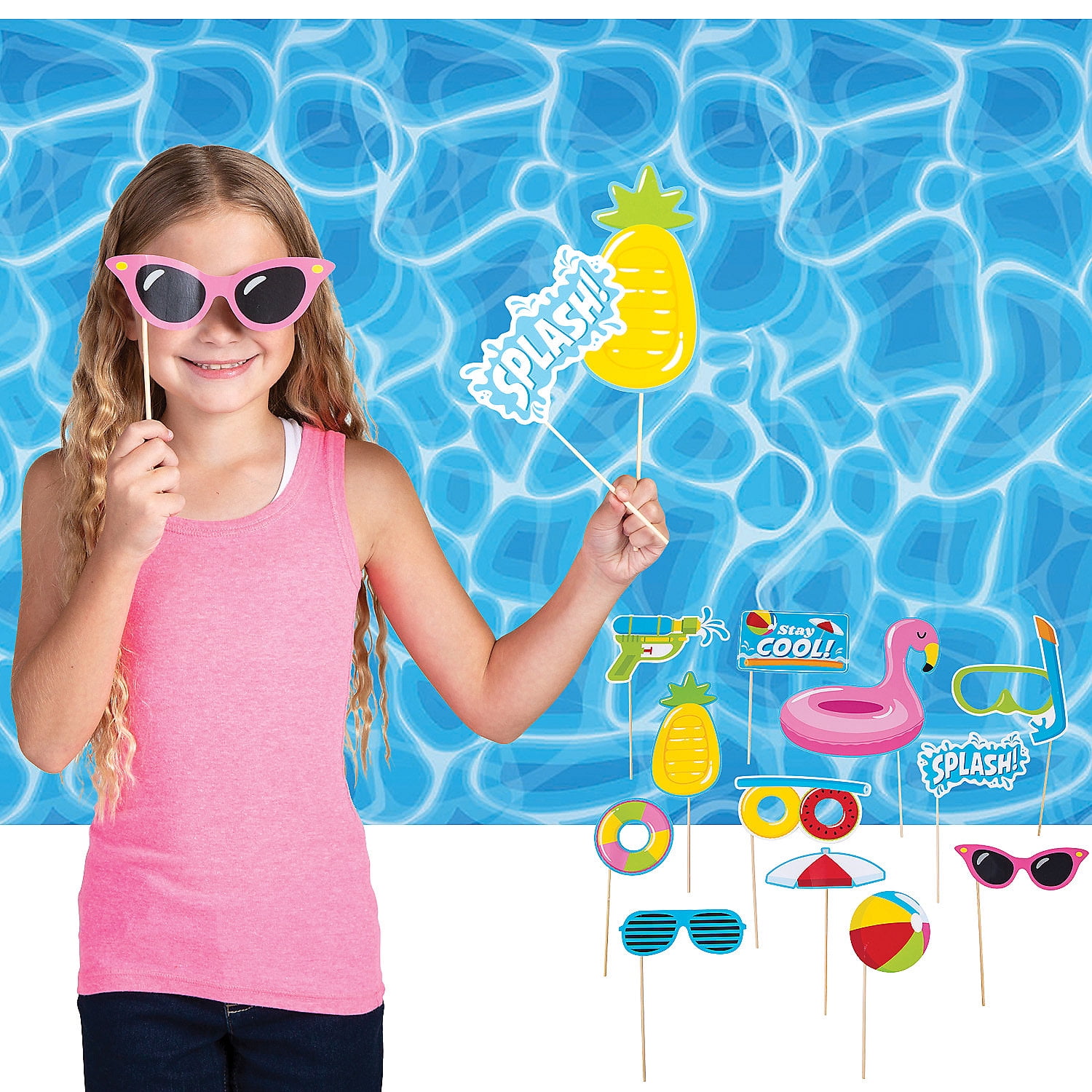 Pool Party Photo Booth Kit - 15 Pc - Walmart.com