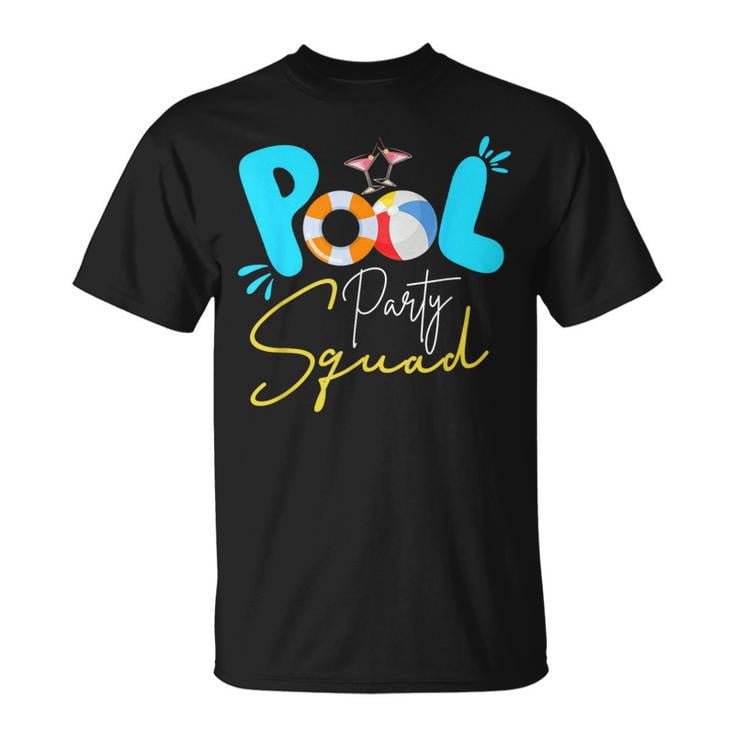Pool Party Squad T-Shirt for Summer Vacation, Matching Family Birthday ...