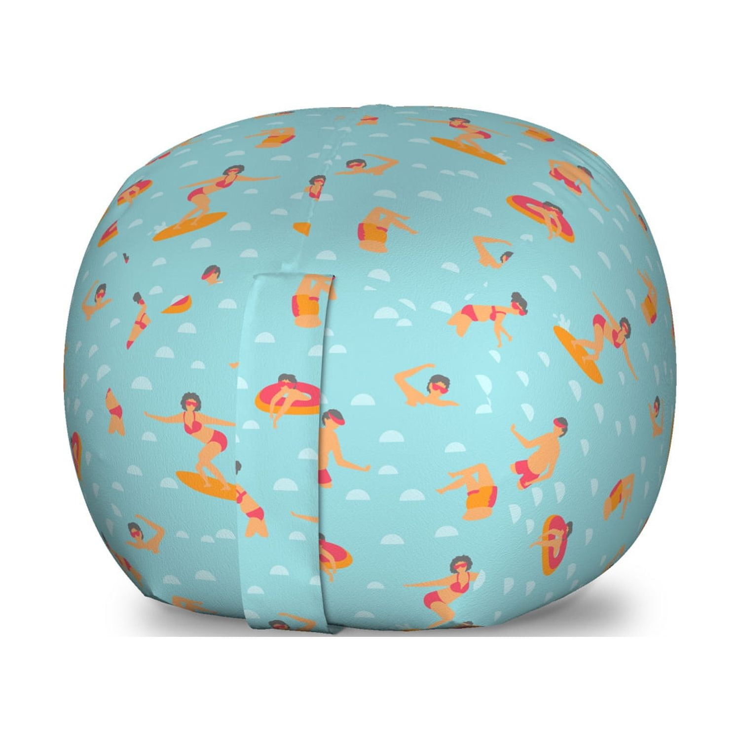 Pool Party Storage Toy Bag Chair, Summer Vacation Fun Doodle People ...