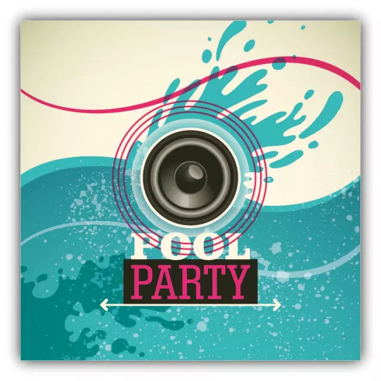 Pool Party Water Speaker Music Sticker Phone Decal Water Bottle ...