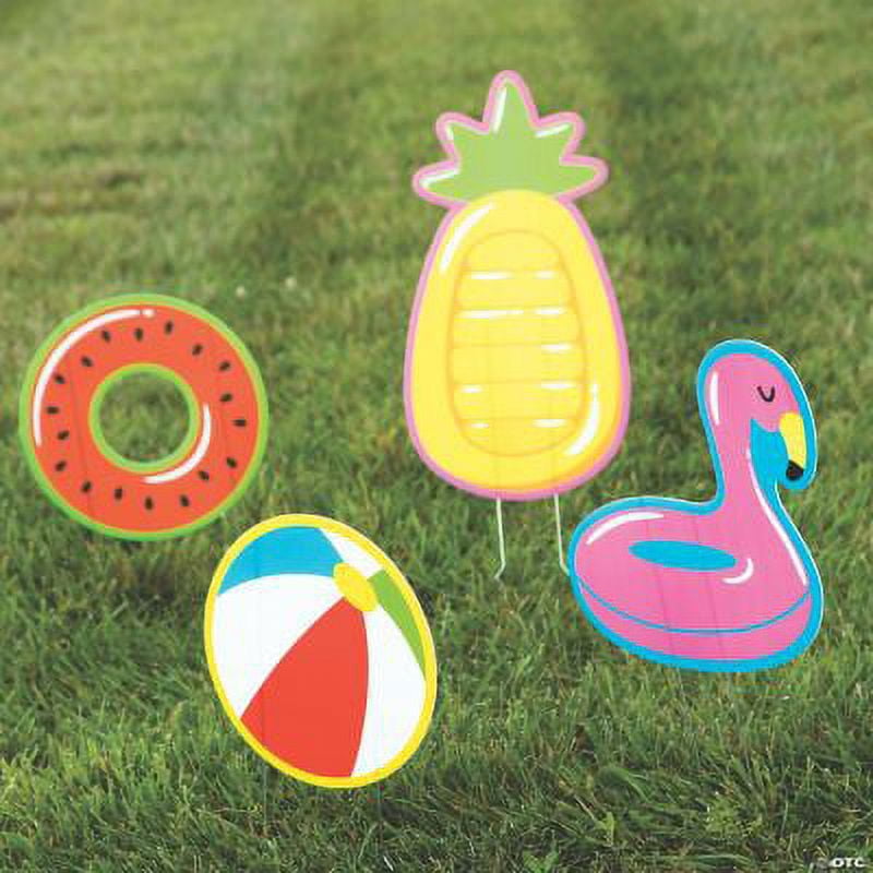 Pool Party Yard Signs, Birthday, Party Decor, 4 Pieces - Walmart.com