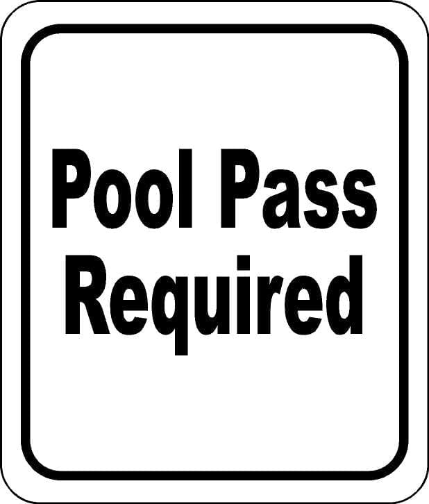 Pool Pass required classic Sign for Outdoor or Indoor Metal Tin Sign ...