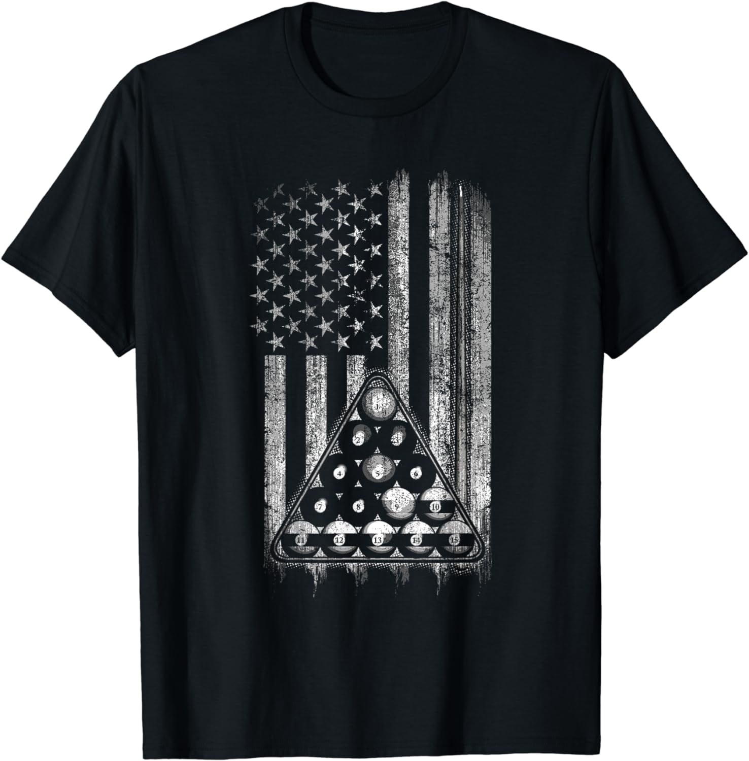 Pool Player T-Shirt American Flag - Walmart.com