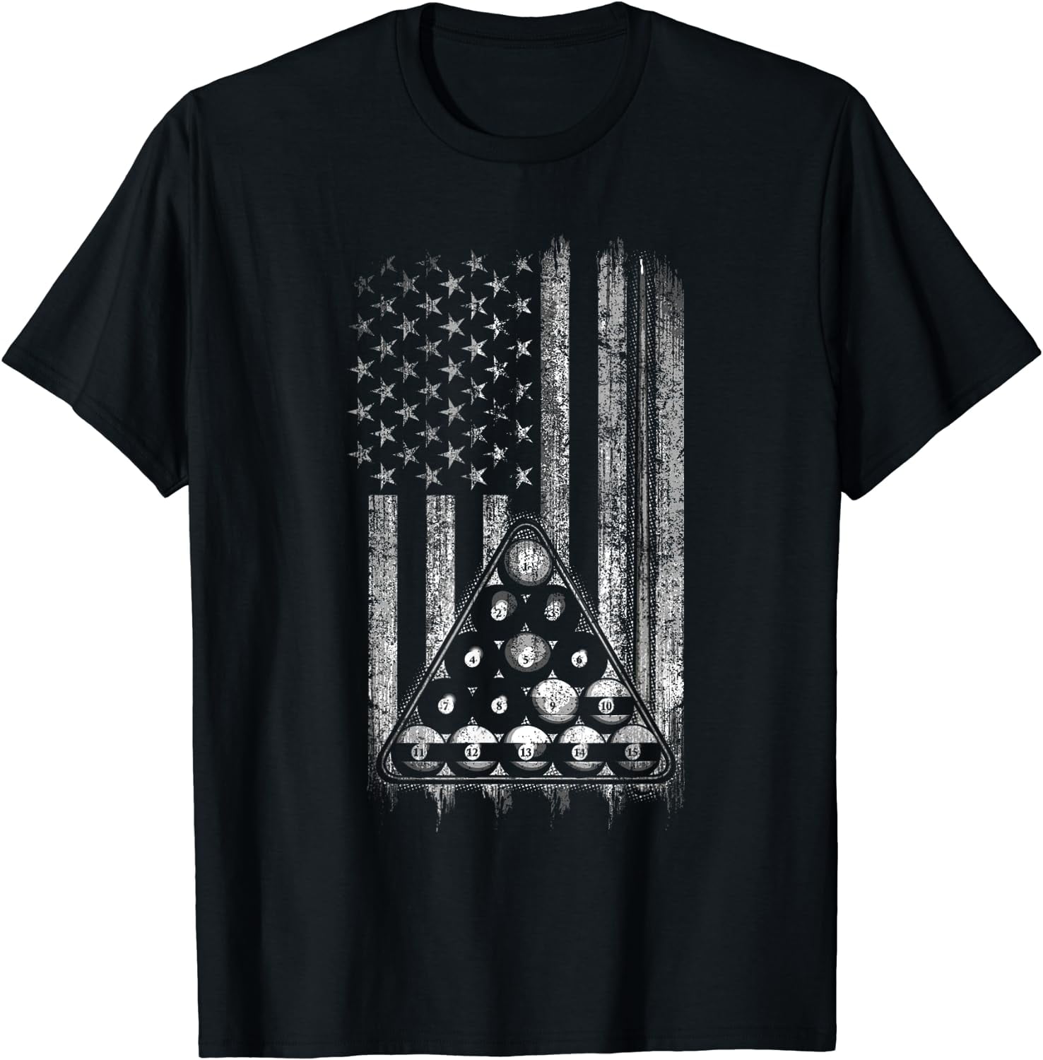 Pool Player T-Shirt American Flag - Walmart.com