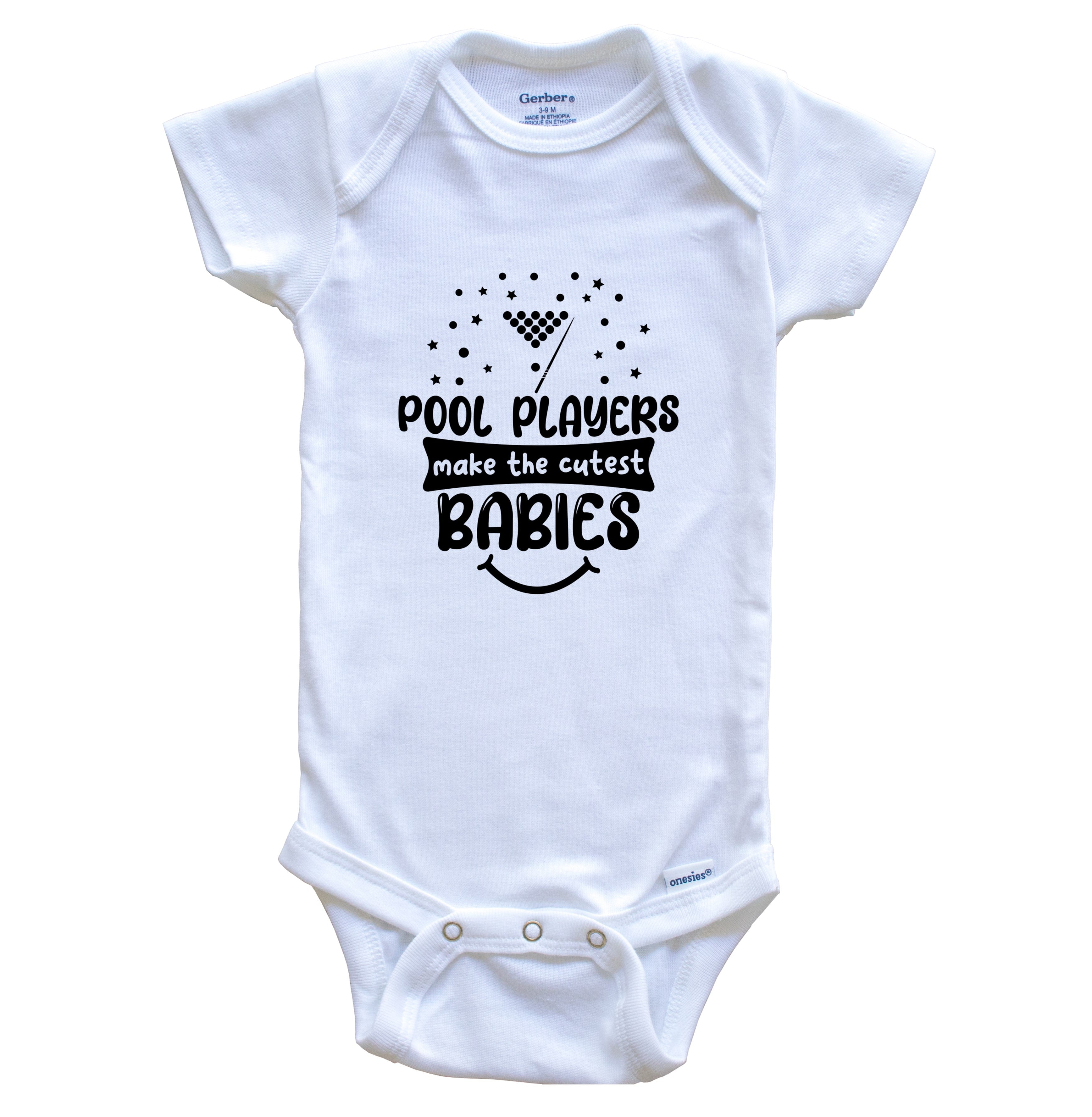 Pool Players Make the Cutest Babies Funny Billiards Baby Bodysuit, 6-9 ...