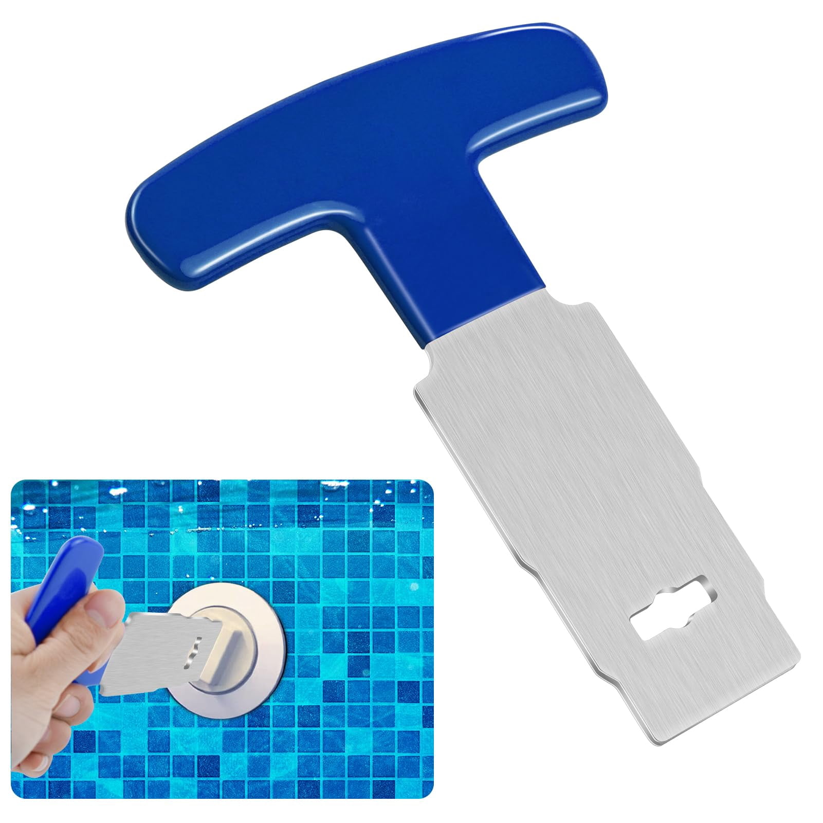 Pool Plug Removal Tool with Handle Grip, Upgraded Metal Eyeball Seat ...