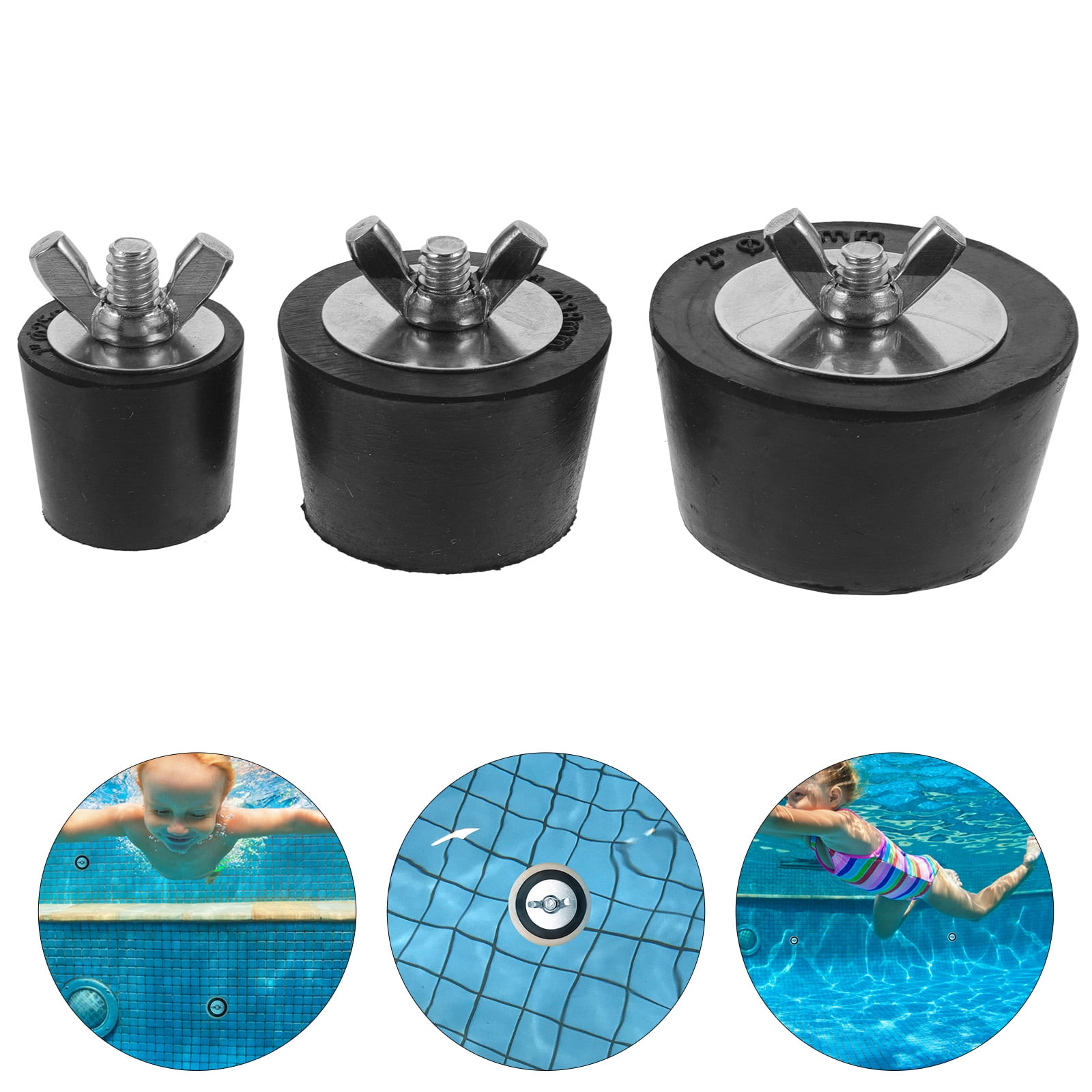 Pawsdot Pool Plugs for Swimming Pool Replacement 3Pcs - Walmart.com