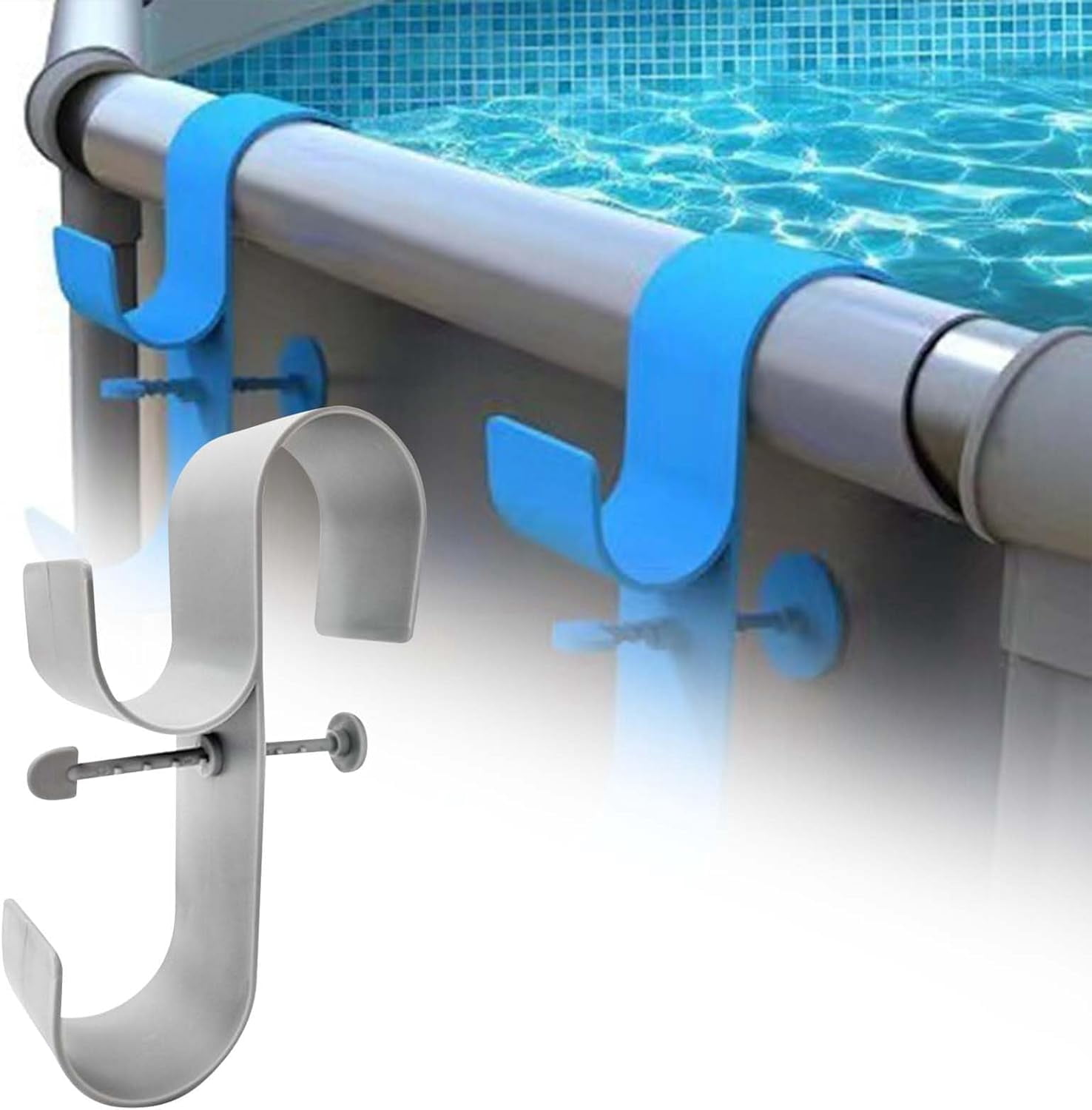 Pool Pole Hangers, Adjustable Heavy Duty Swimming Pool Fence Hooks for ...