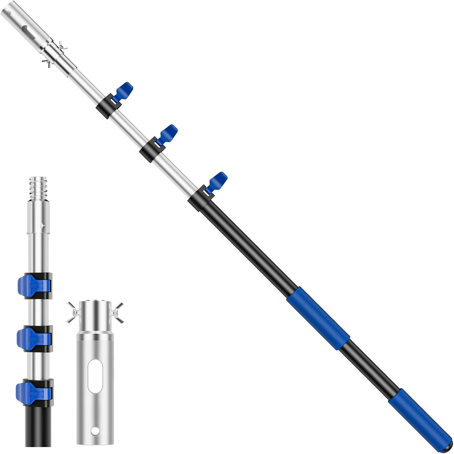 Pool Pole Telescopic 12FT Heavy Duty Aluminum, 12 Ft Extension ...