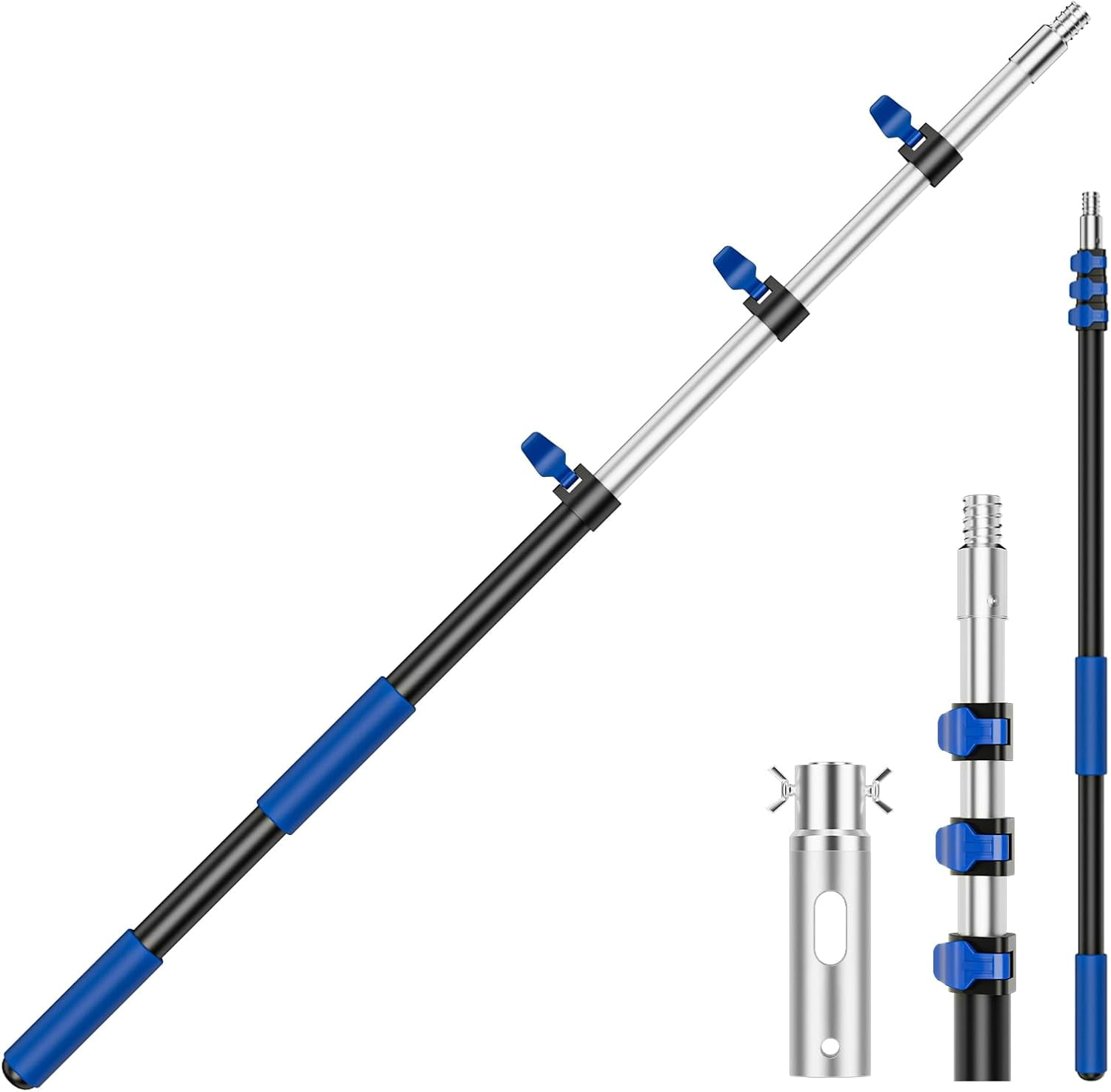 Pool Pole Telescopic 16FT Heavy Duty Aluminum, 16 Ft Extension ...