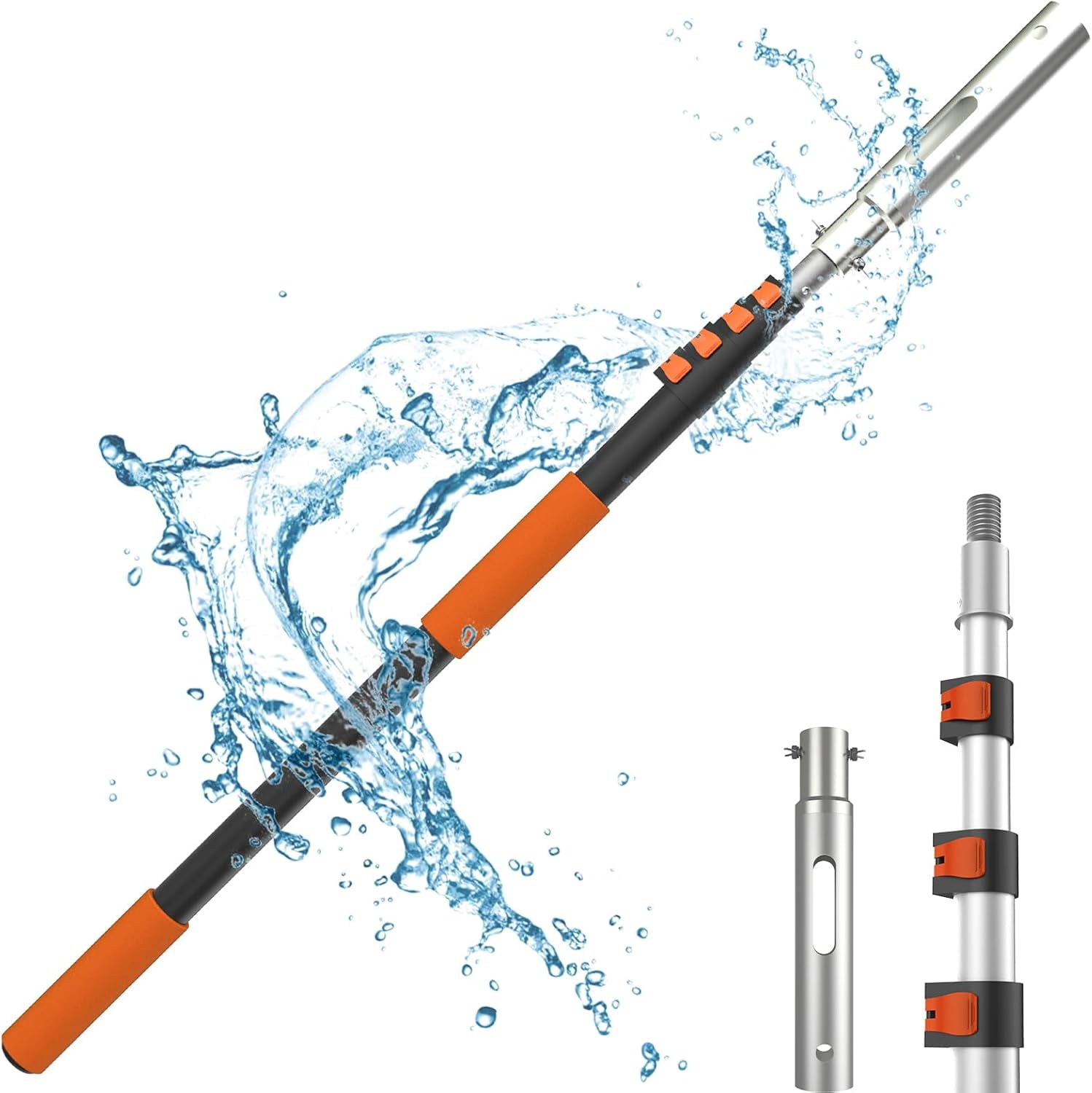 Pool Pole - Upgraded 16 Foot Telescopic Extendable Swimming Pool Pole ...