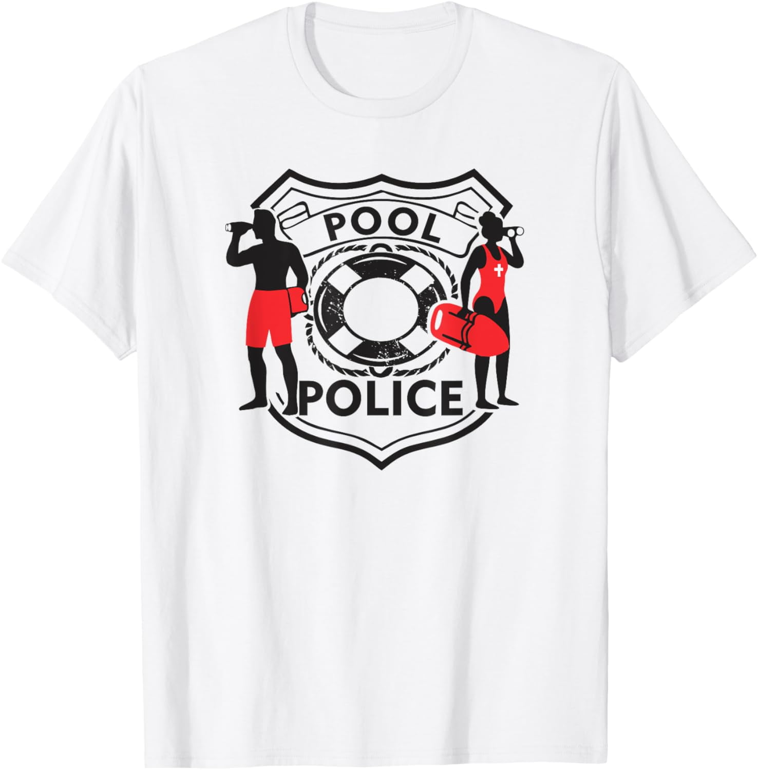 Pool Police, Mens Lifeguard, Funny Pool, Security T-Shirt Tops Tee ...
