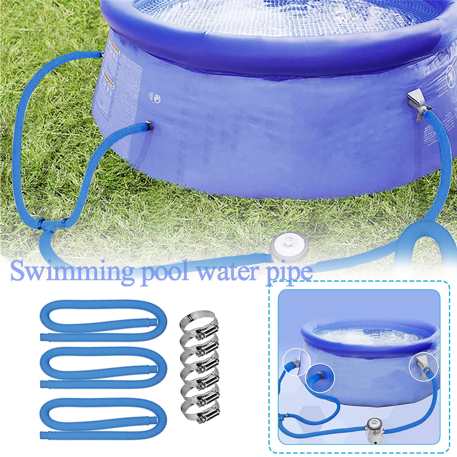 Pool Pump Hose Replacement Kit, 3-Piece Above Ground Pool Accessory ...